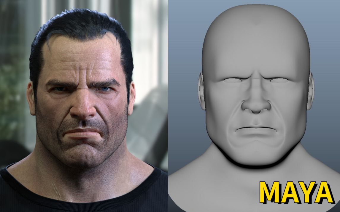 【maya建模】从拉box开始,完整写实男性角色建模教程