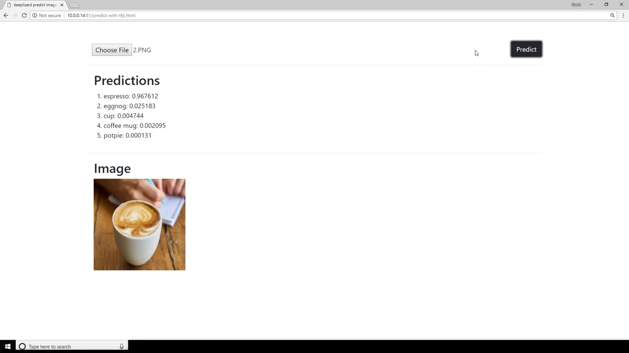 TensorFlow.js - Running MobileNet in the browser