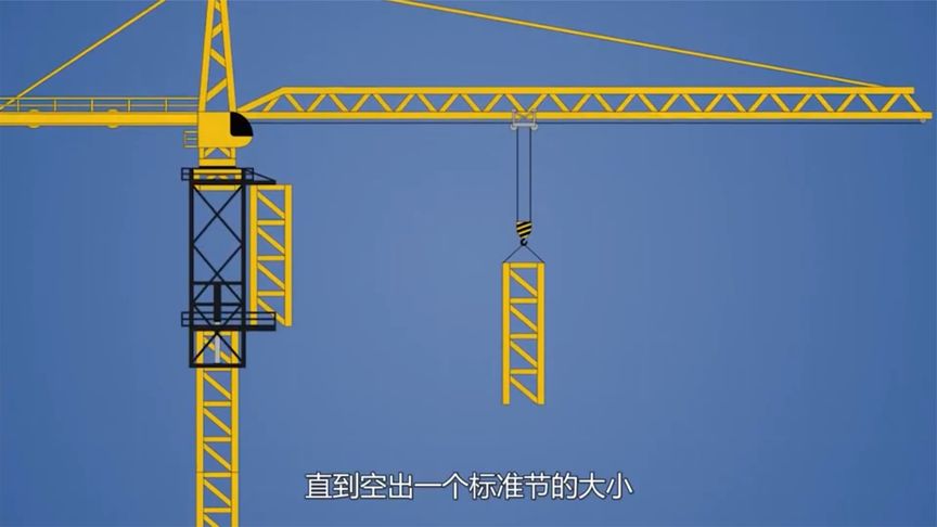 百米塔吊比建筑还高,它是怎样建造的?3D动画展示全过程