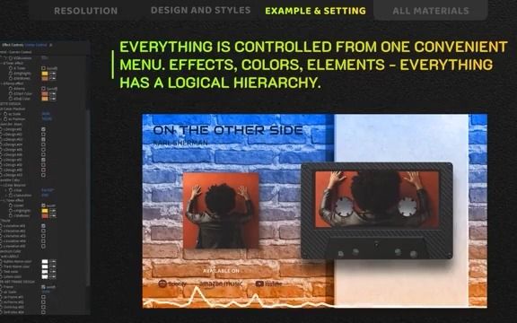 AE模板-复古磁带风格卡带播放器流行音乐音频可视化动画