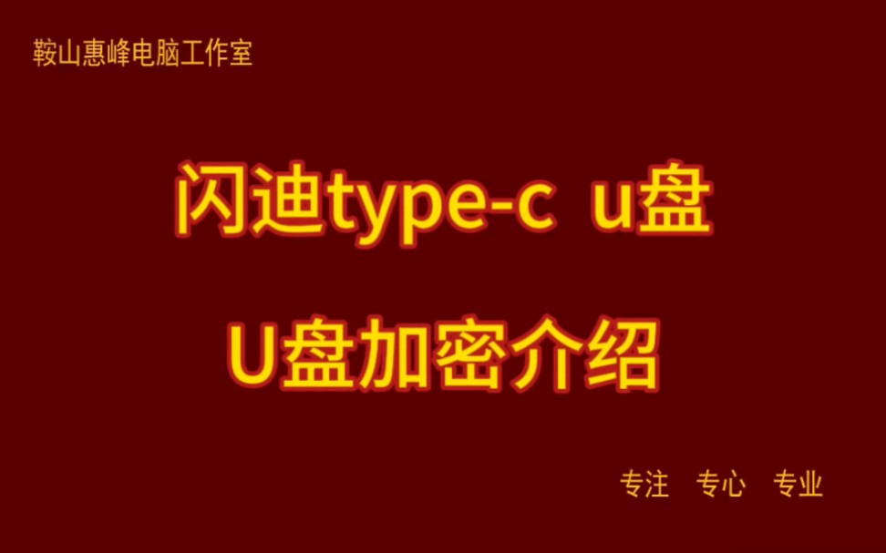 闪迪type-c 手机电脑u盘 U盘加密介绍