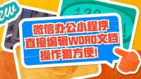 微信办公小程序! 直接编辑WORD文档! 狠方便!