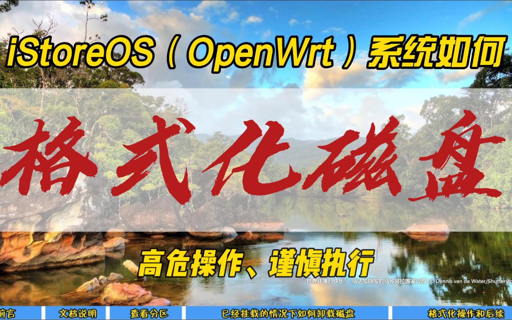 iStoreOS(OpenWrt)系统如何格式化磁盘~高危操作,谨慎执行~