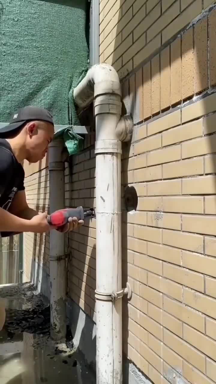 外墙排水管改造过程 #生活技能