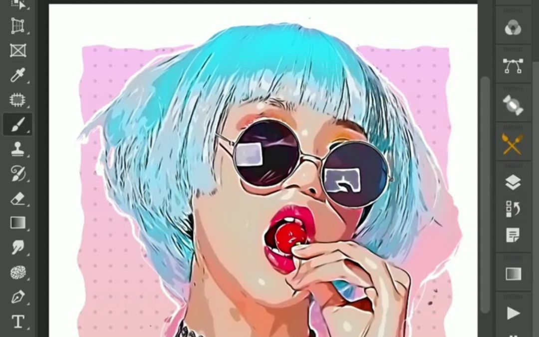 PS照片转漫画效果