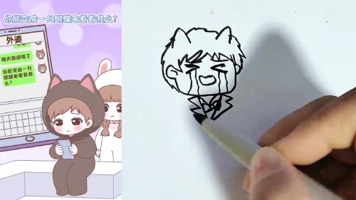 3289. 婚礼上飞来了一只蝴蝶!创意简笔画,儿童画,画画