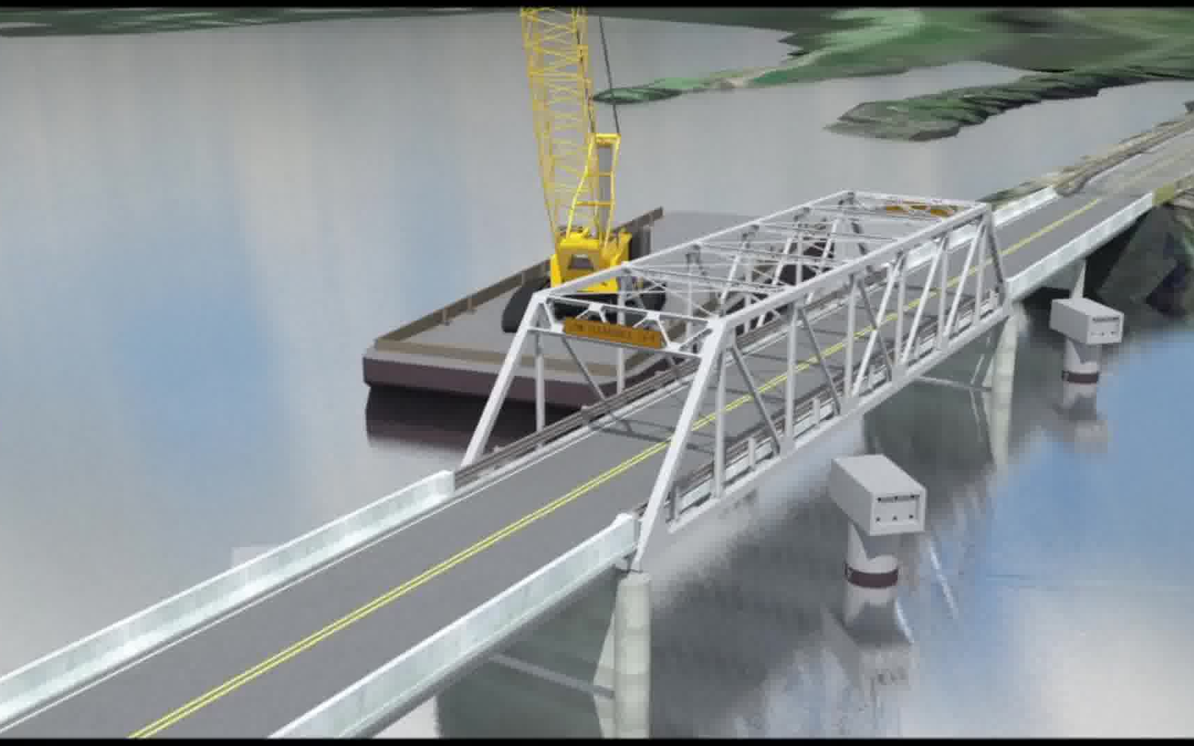 桥梁施工动画演示