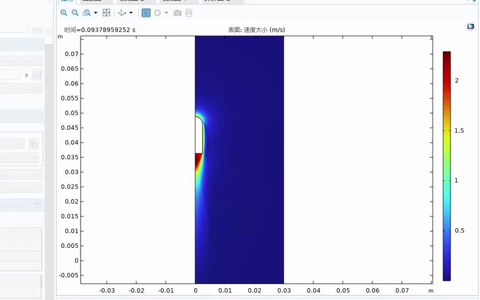 comsol流固——子弹在水中运动
