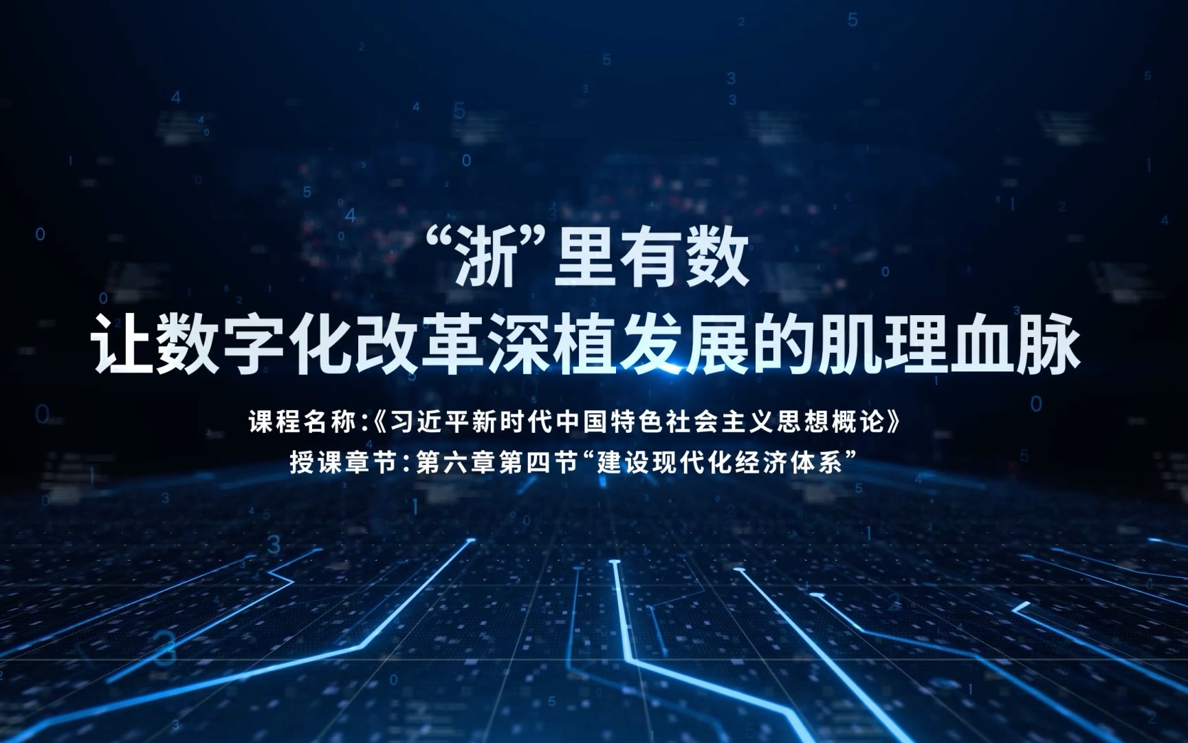 ...课参赛作品|《“浙”里有数——让数字化改革深植发展的肌理血脉》