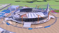 体育场工程建造演示 体育馆工程投标动画演示
