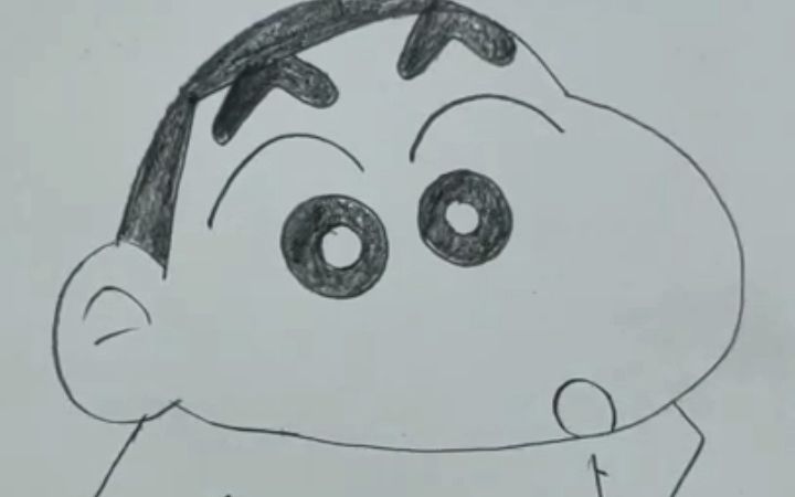 【简笔画】来画一个可爱的蜡笔小新吧!很简单哦!