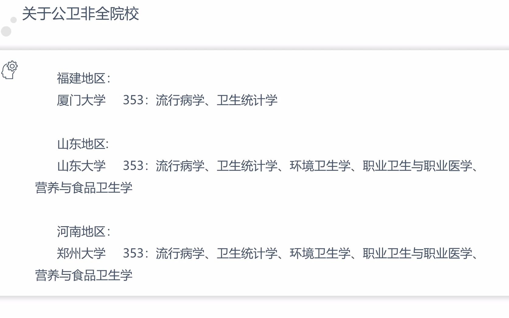 必尚考研:公卫专业非全日制(在职MPH)考研院校汇总