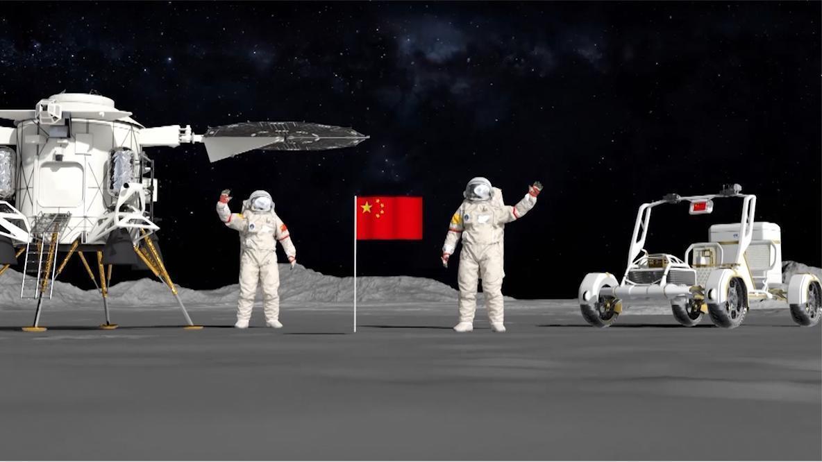动画演示我国首次载人登月过程:航天员3天行驶路线规划图公布