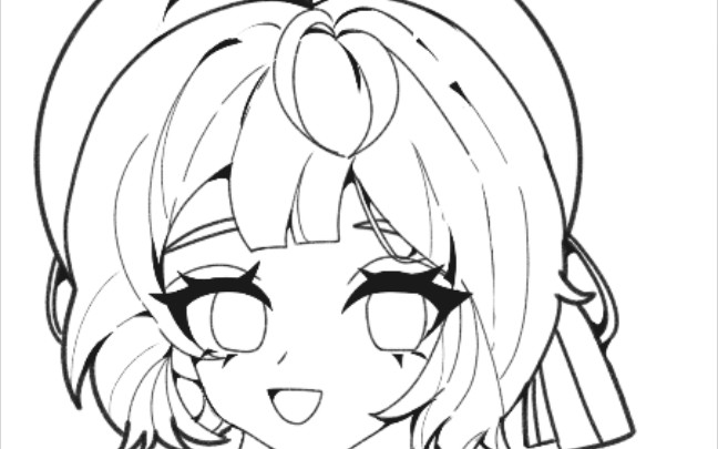 [画世界]一个比较简单粗暴的线稿画法!绝对简单(新手向)