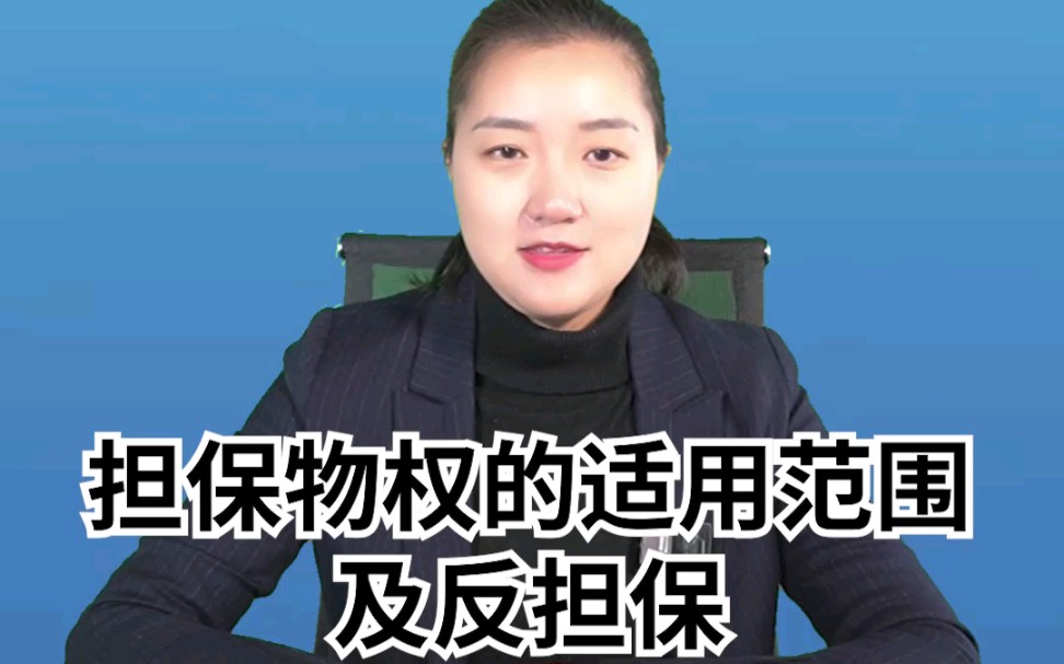 担保物权的适用范围及反担保