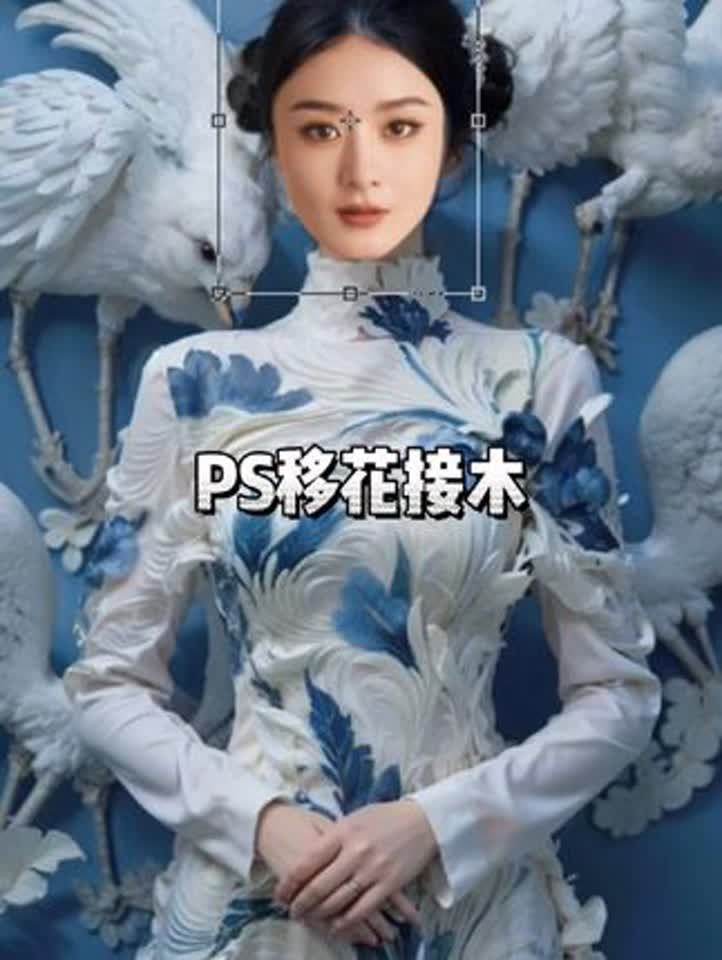 Ps移花接木,换脸合成-P图修图, #赵丽颖 #p图 #ps修图-换脸修图#在线p...