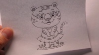 卡通画教程:可爱的小老虎