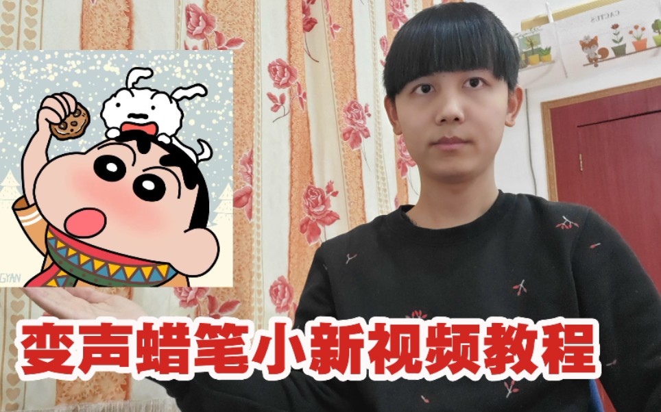 不买变声器变声卡通人物蜡笔小新声音制作新年祝福视频教程