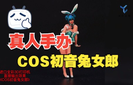 全彩3D打印真人手办cos初音未来兔女郎