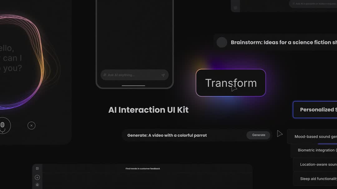 Ai人工智能界面UI搜索引擎AE模板豆包,Open AI ChatGPT、DeepSeek...