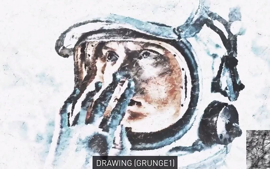 AE模板-水彩漫画手绘素描复古风格视觉特效预设