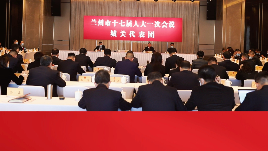 ...兰州市第十七届人民代表大会第一次会议的人大代表们进行分团讨论