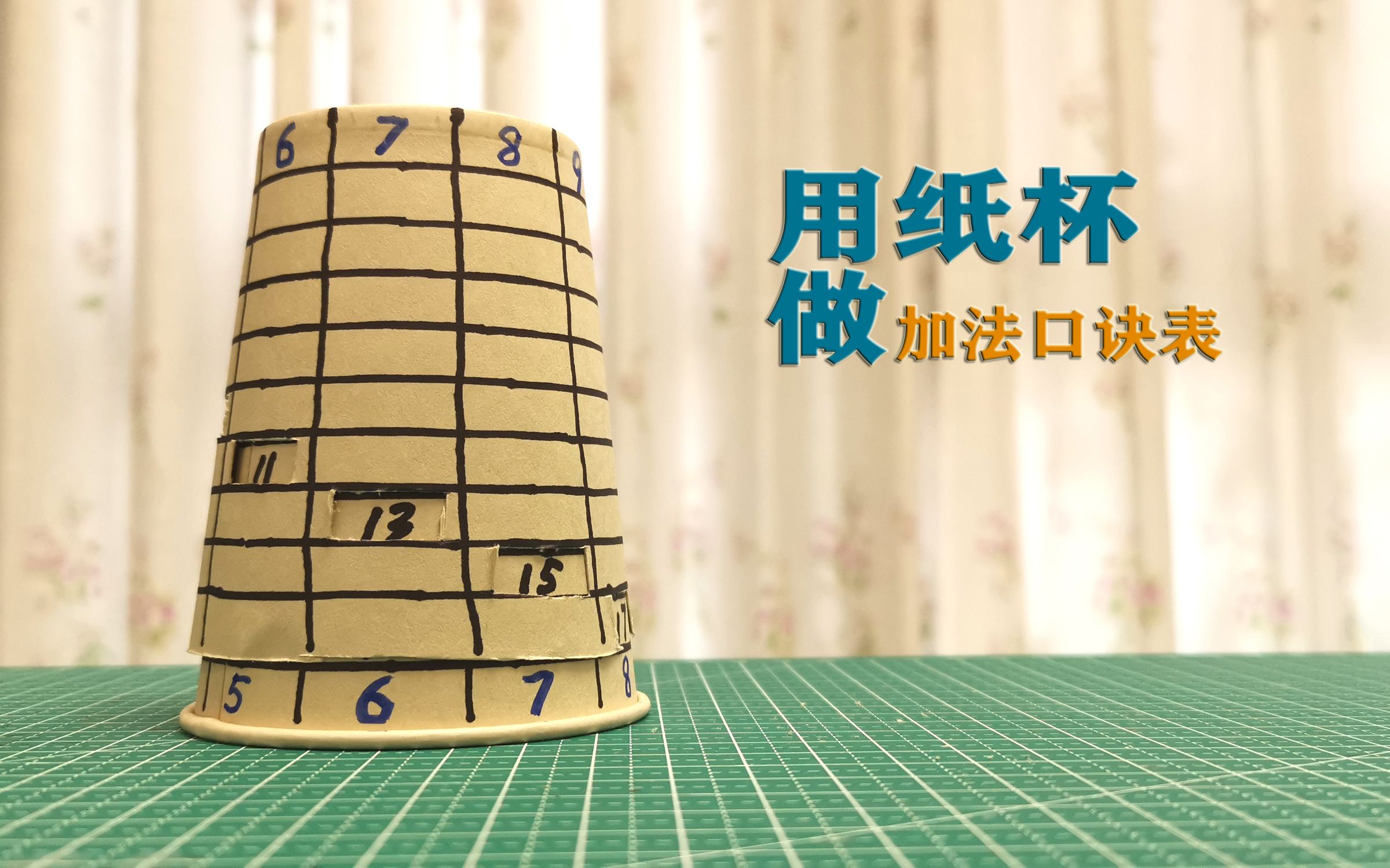 用两个纸杯制作加法口诀表,转纸杯学加法,小学数学轻松搞定