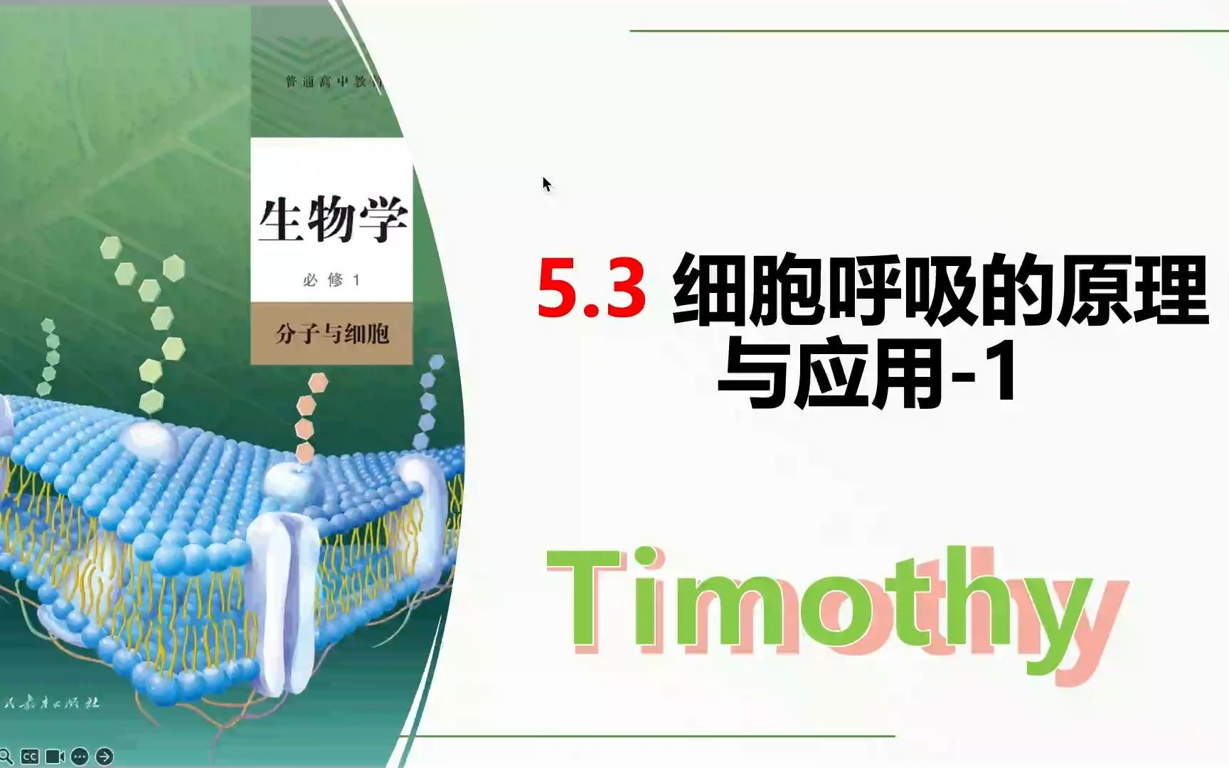 【2023生物学必修1】5.3-1细胞呼吸的原理和应用 探究酵母菌的呼吸...