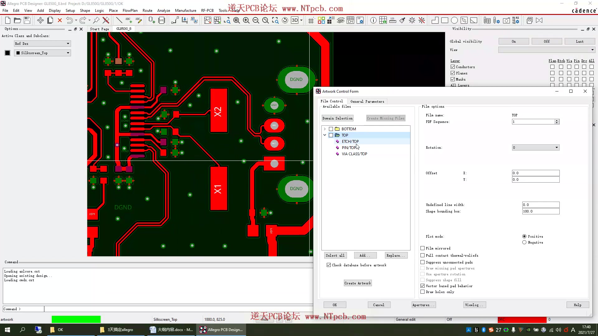 1天搞定allegro-第13课-GL850_HUB-手动出光绘GERBER+快速复用...