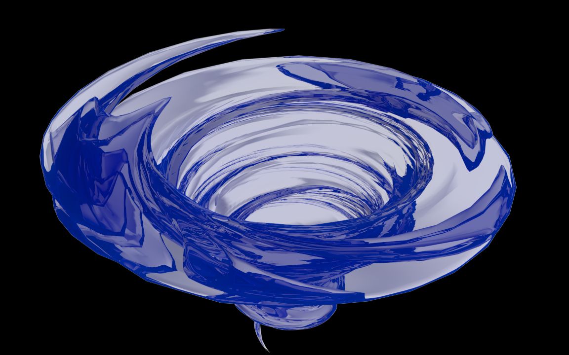 [3d max模型] 如何用3d max绘制一个水漩涡,烧杯中的水漩涡?