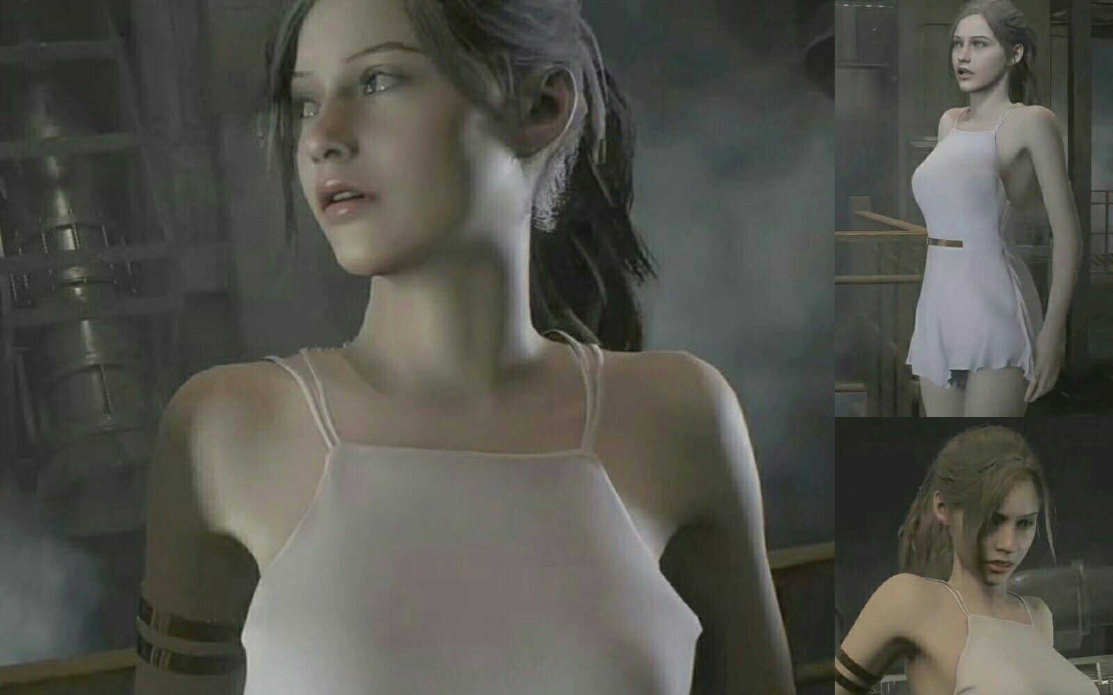 附下载《生化危机2重制版》性感白裙mod欣赏