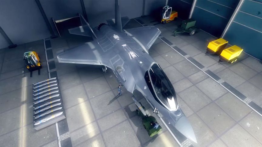 3D动画模拟现代战争,F35发射空地导弹,超清画质带你体验!