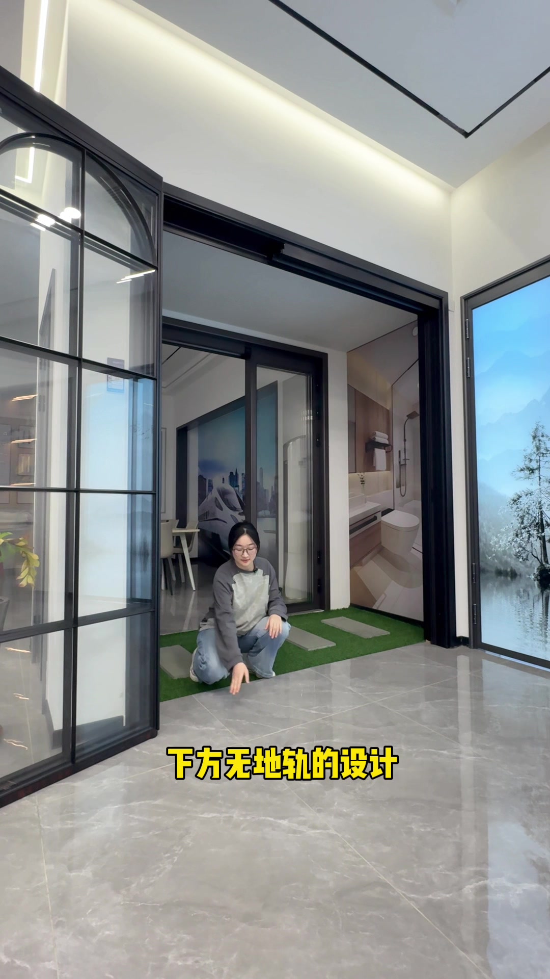 不带地轨的推拉平开一体门您见过吗? #pt门 #pd门 #装修设计 #别墅...