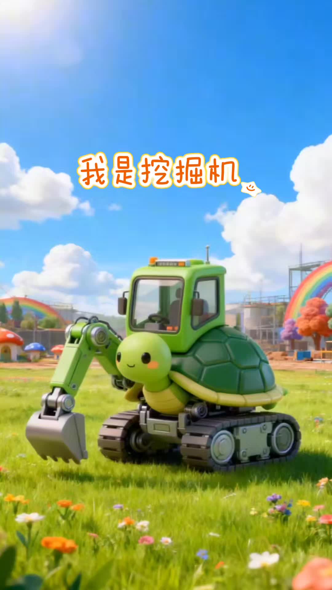 #儿童动画 #挖掘机 #原创视频 #原创动画 #早教
