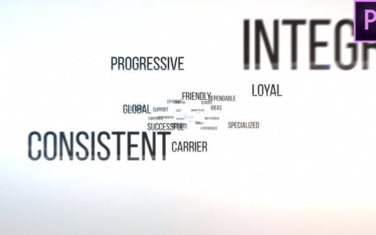 PR模板-多文字介绍特效的公司企业品牌商品店铺标志动态LOGO片头...