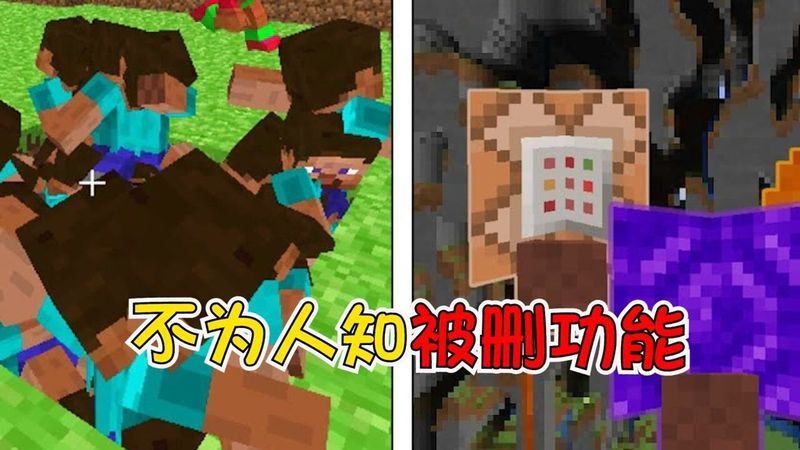 我的世界:回溯MC那些年被删除的16个功能,你知道几个