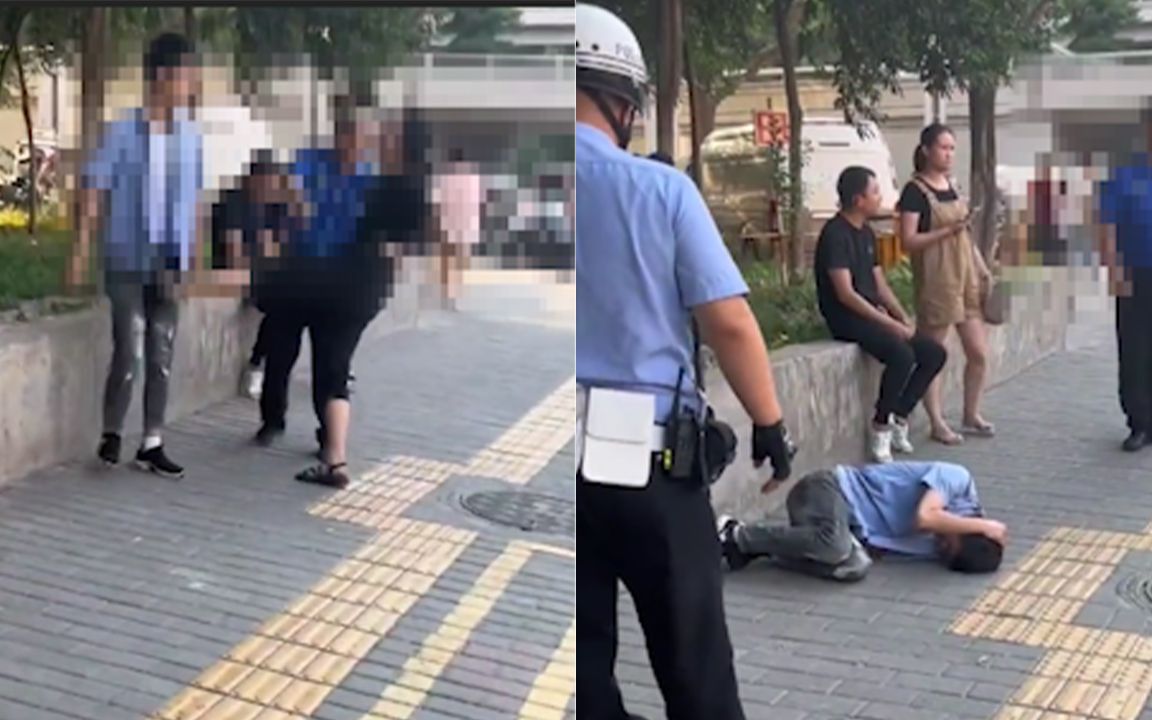 按导航走被质疑绕路,一男一女当街殴打出租车司机,警方:已介入调查
