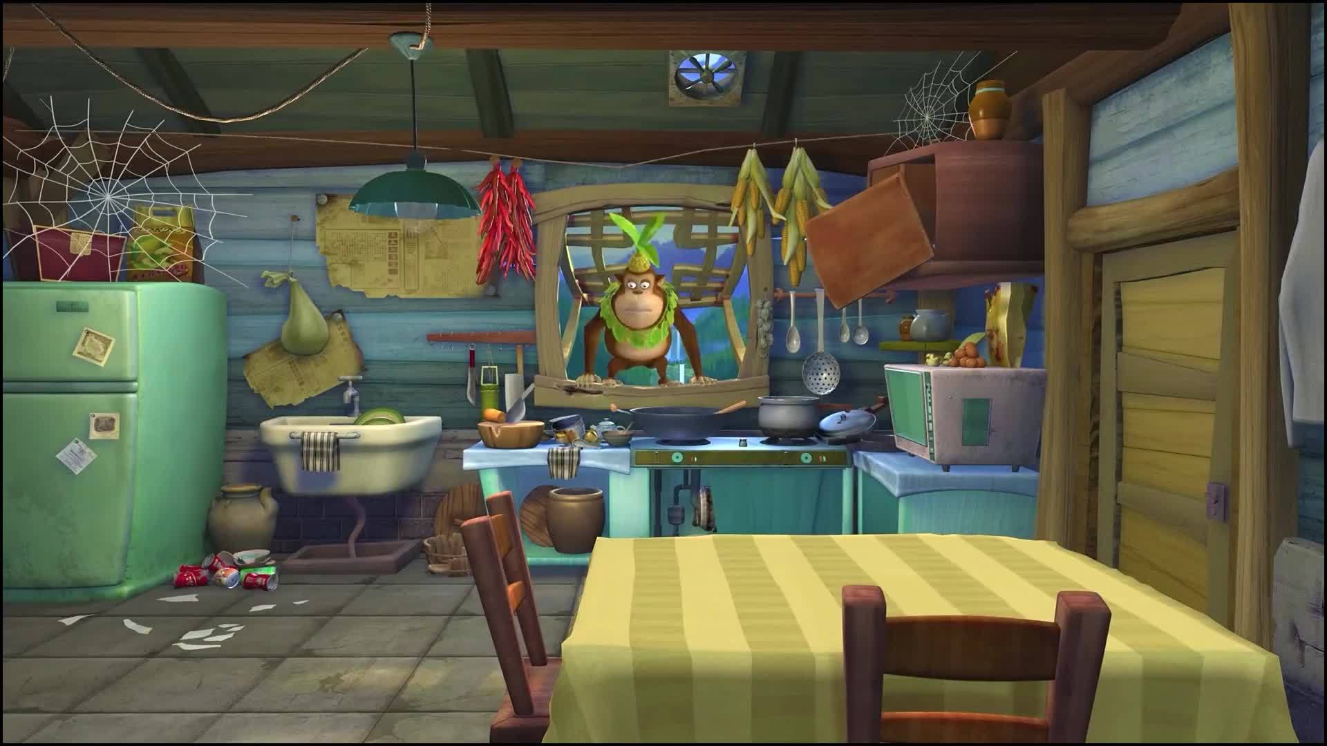 熊出没:森林里的动物都去哪里了呢,原来都在光头强家吹空调