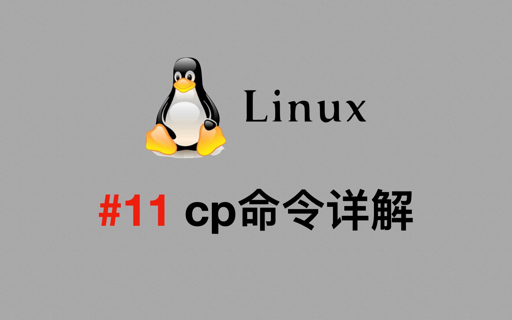 【Linux视频教程】#11 cp命令详解