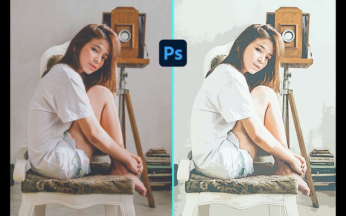 【Photoshop教学】如何用Ps快速将照片转换成手绘风格