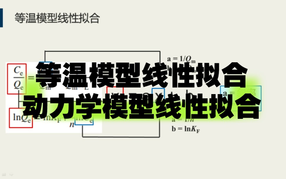等温模型线性拟合和动力学模型线性拟合的数据处理以及在origin绘图(...