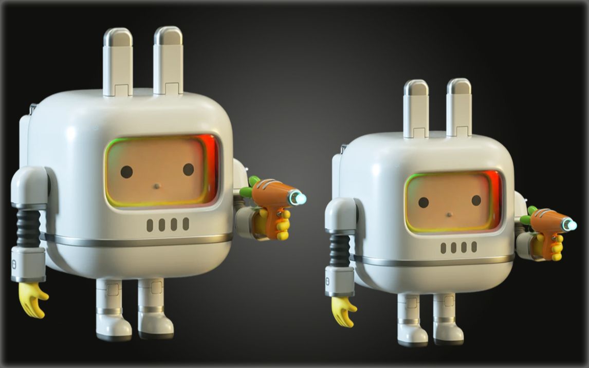 【3DMAX建模】次世代“小机器人”模型制作全流程