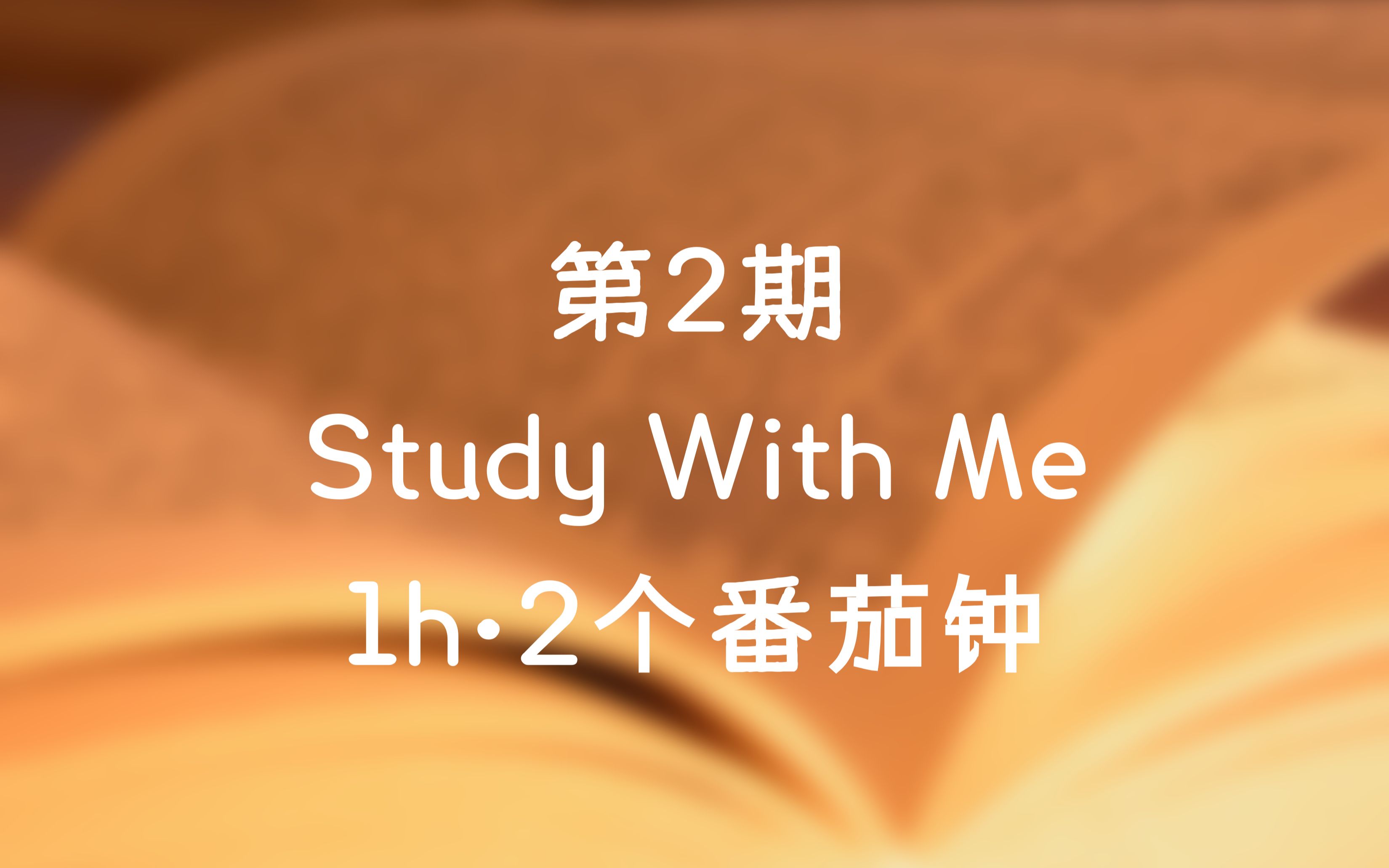 【Study With Me 第2期】2个番茄钟·1h·无声·计时响铃