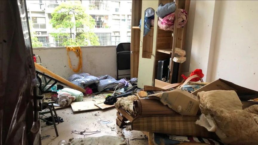 南宁一出租屋燃气爆炸,40多岁男租客受伤严重,爆炸波及3层楼