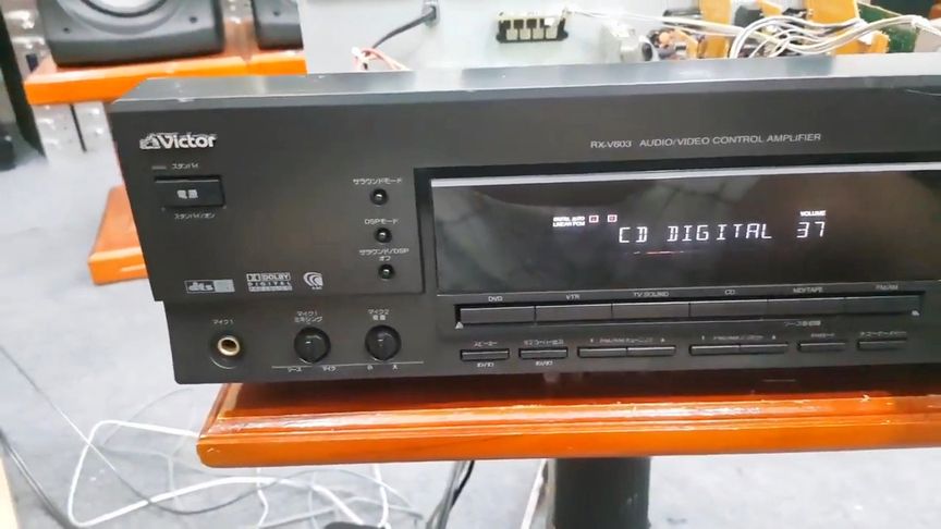 VICTOR RX-V603功放,采用厚膜集成电路放大,声音温暖韵味足