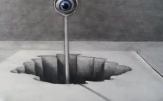 【手绘】3D立体画教程 人人都能学画立体画