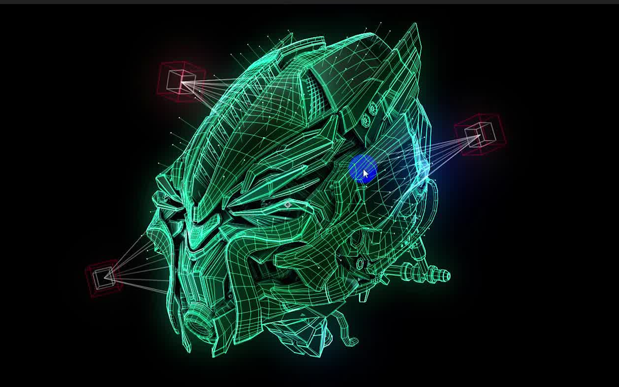 C4D科技大片:全息线条投影特效制作诀窍,AE后期处理绝美画面