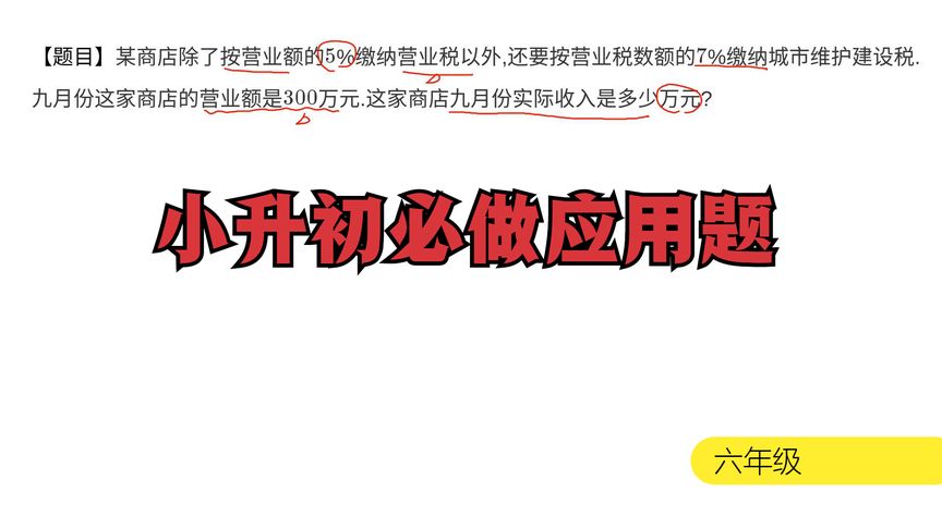 六年级百分数税率问题,一起来练习一下,认真审题,加油呀!