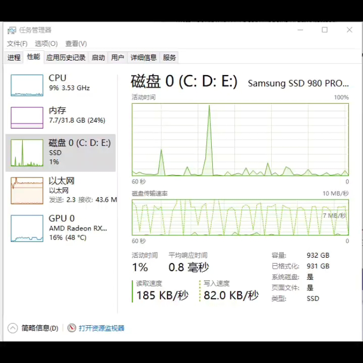 三星980pro这个读取写入速度正常吗