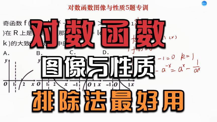 对数函数图像与性质专题训练5题